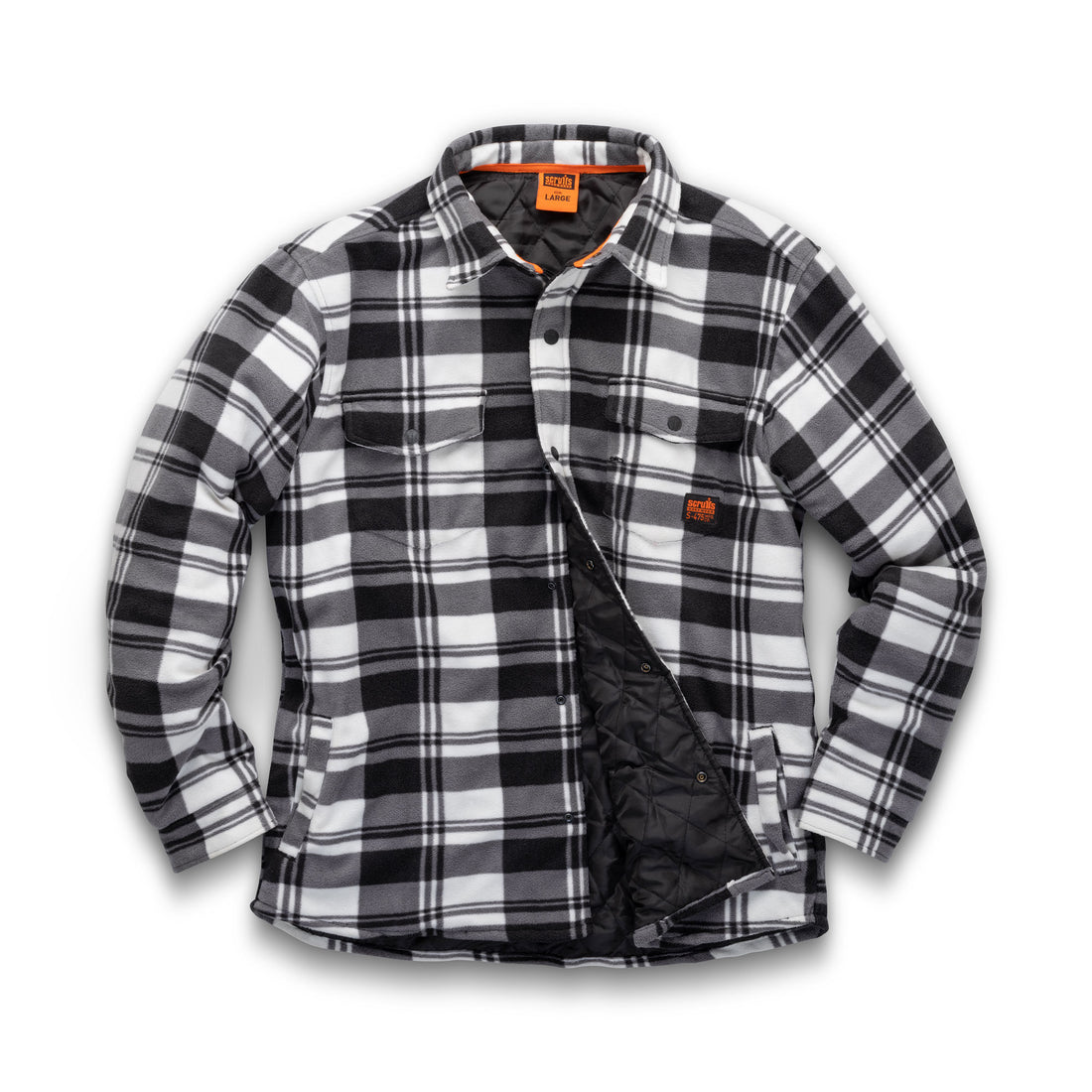 Worker Padded Check Shirt Black/White – Scruffs Workwear